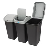 GLAD Link & Sort 12 Gallon Waste and Recycle Center Plastic Bin for ...