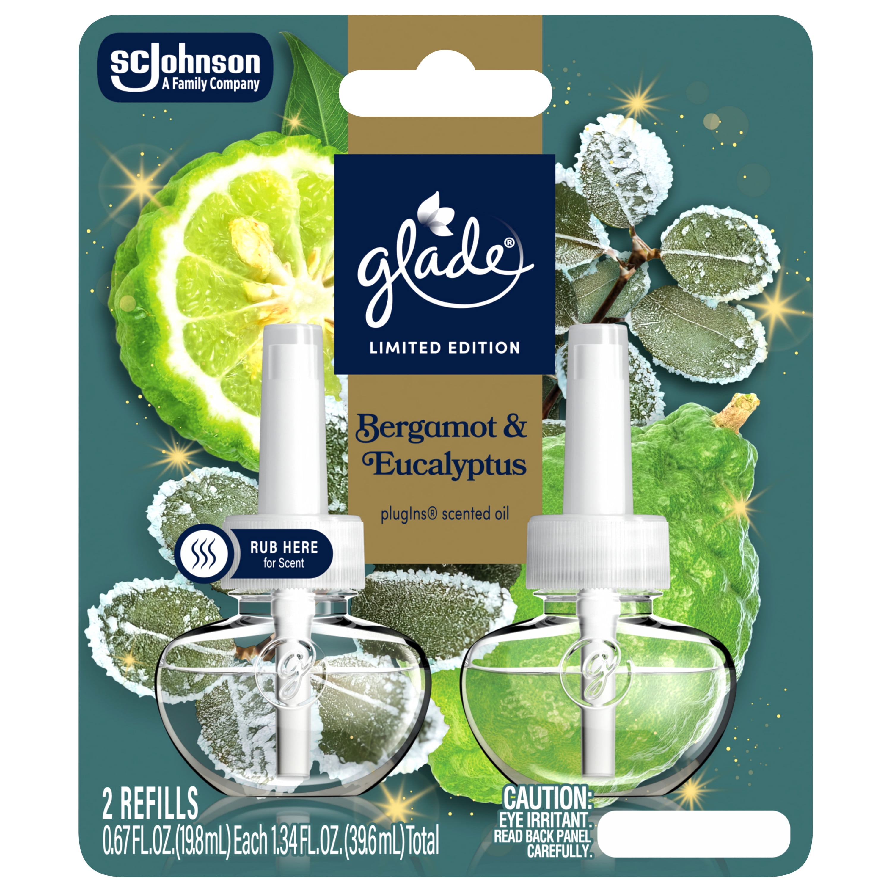GLADE® PISO 2 CT REFILLS LTO BERGAMOT & EUCALYPTUS 1.34OZ - Walmart.com