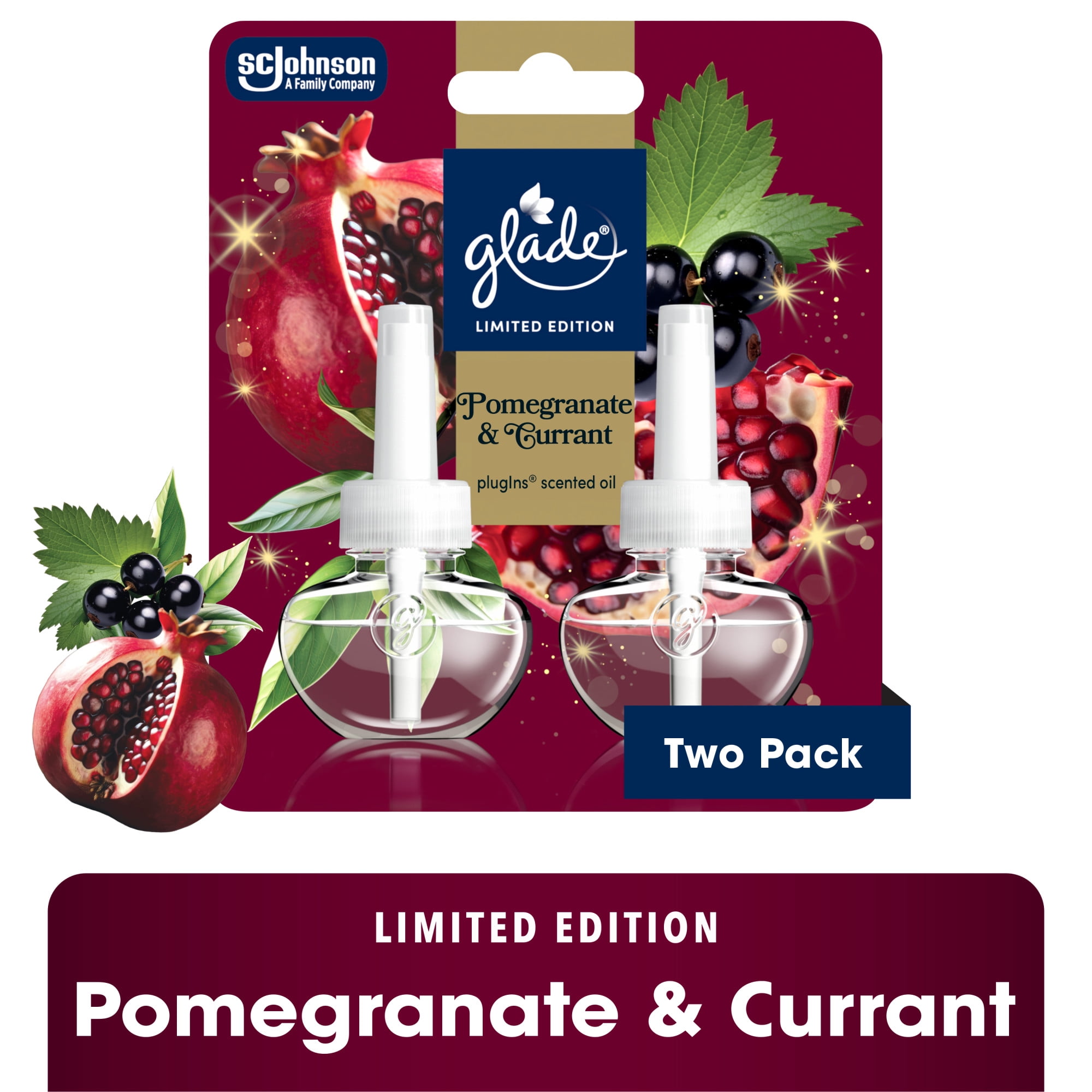 Glade® PlugIns® Refills Air Freshener, Pomegranate & Currant Fall Scent, 1.34oz., 2 Count ...