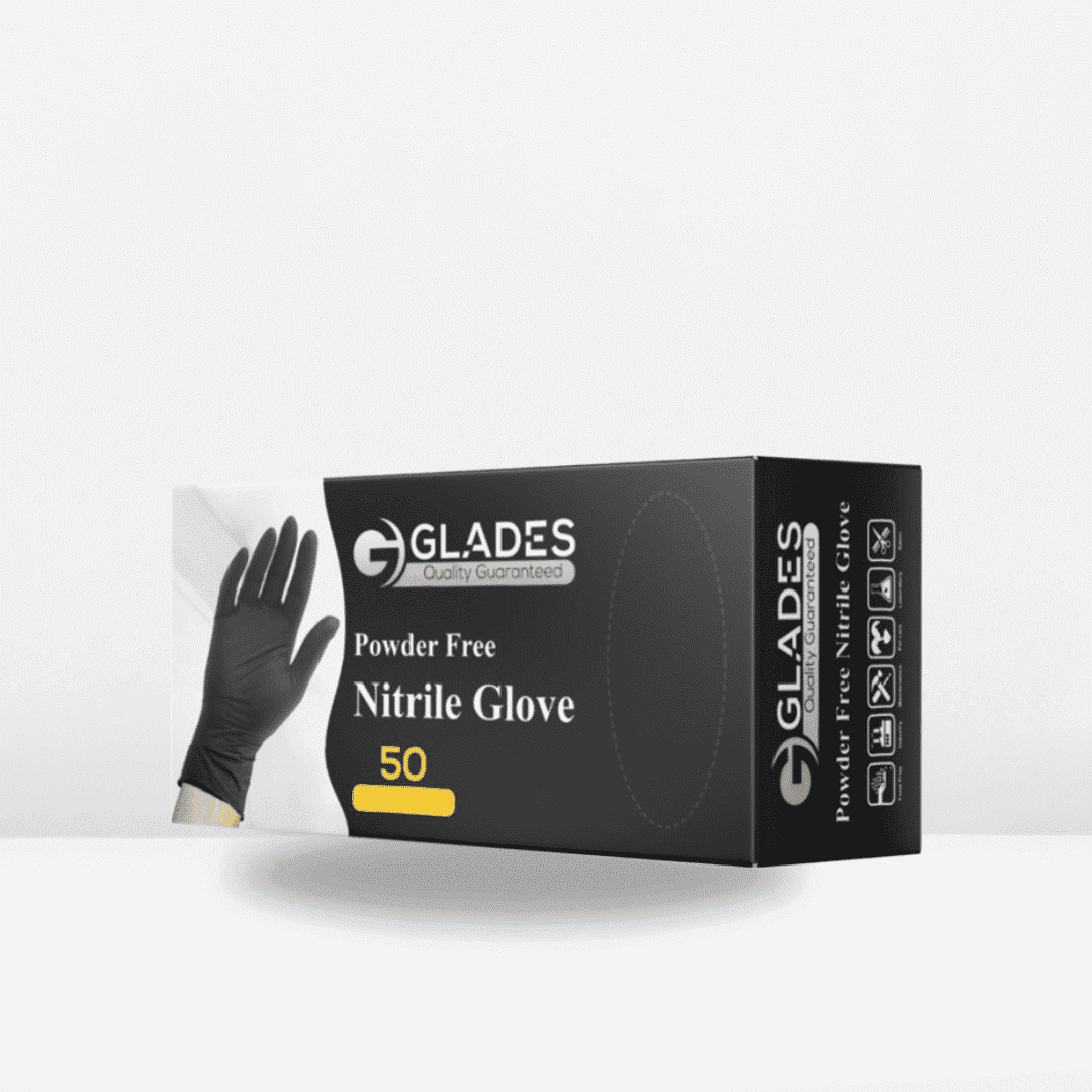 GLADES™ Black Disposable Nitrile Gloves | 8mil Heavy Duty Diamond Grip Gloves | Powder Free ...