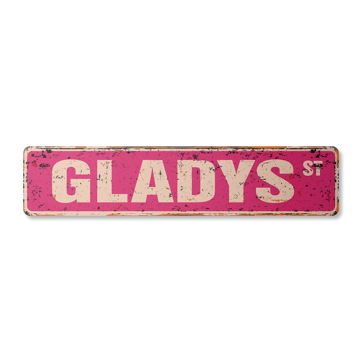GLADYS Vintage Plastic Street Sign Childrens Name Room Sign | Indoor ...