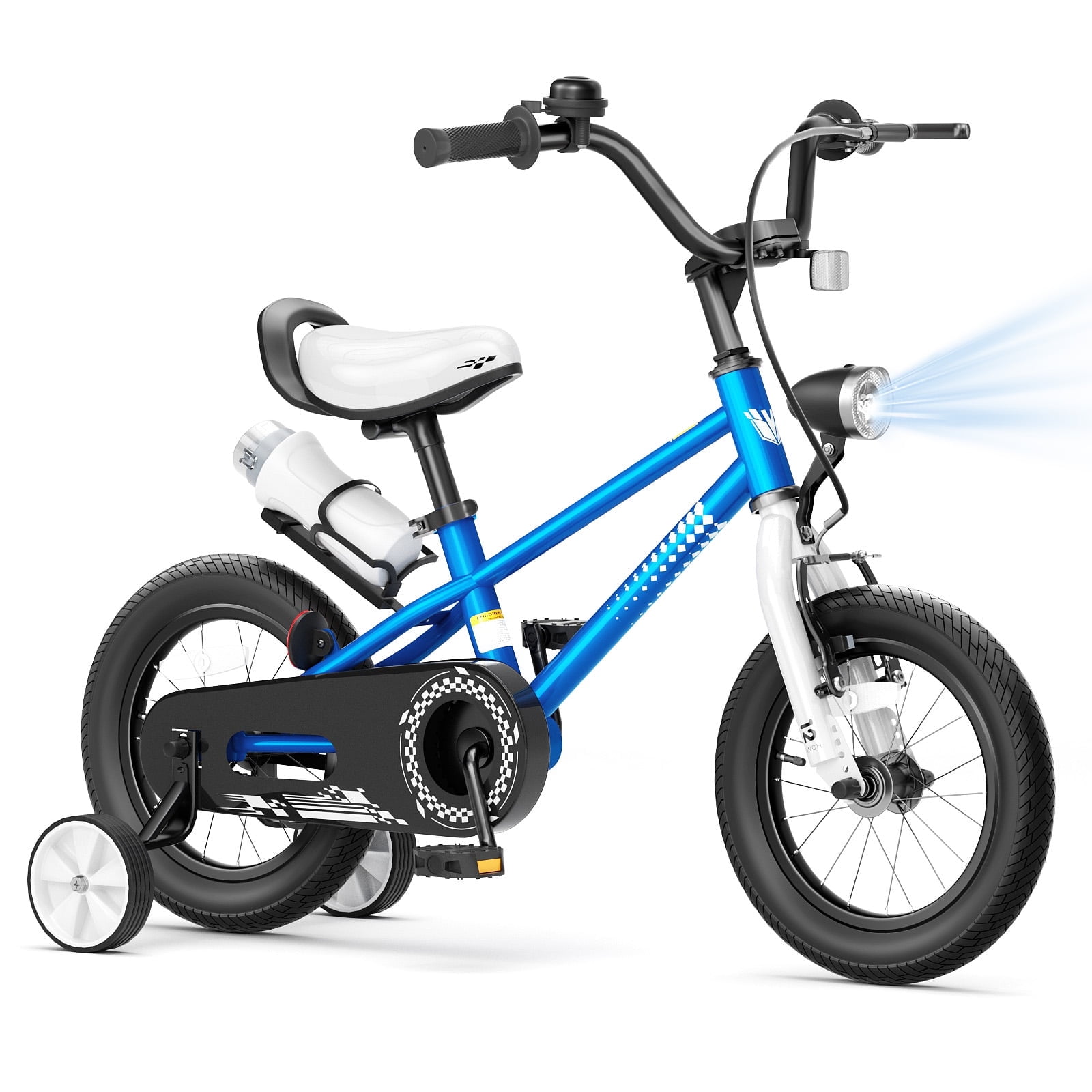 GLAF 12 14 16 Inch Boys Bike with Training Wheels & Water Bottle Holder ...