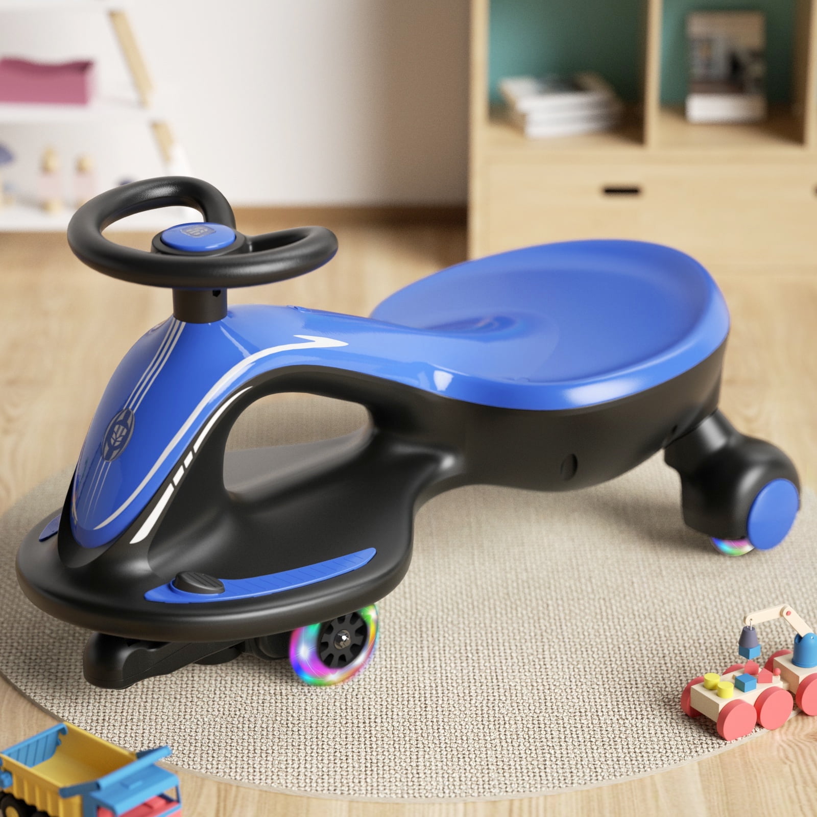 GLAF 6V Electric Wiggle Car with Pedal, Rechargeable Battery, 2 in 1 ...