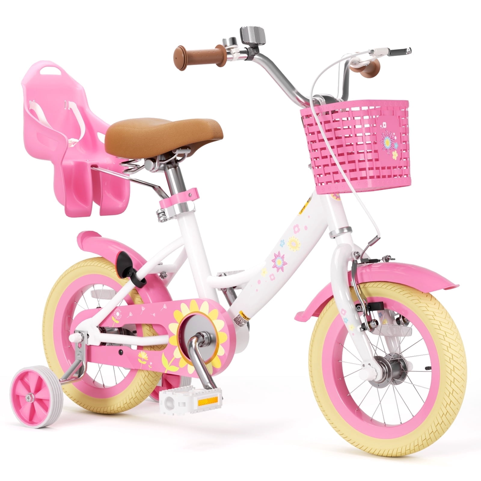 GLAF Flower Girls Bike for 3-9 Years Old Kids, 12 14 16 Inch Kids Bike ...
