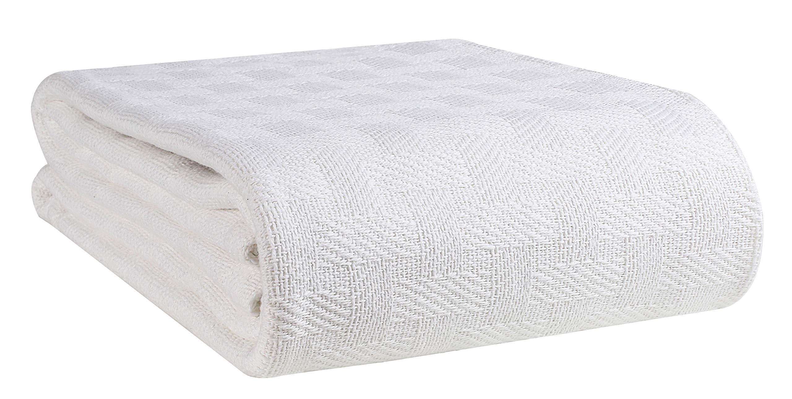 GLAMBURG King Size 100% Cotton Bed Blanket, Breathable & Washable ...