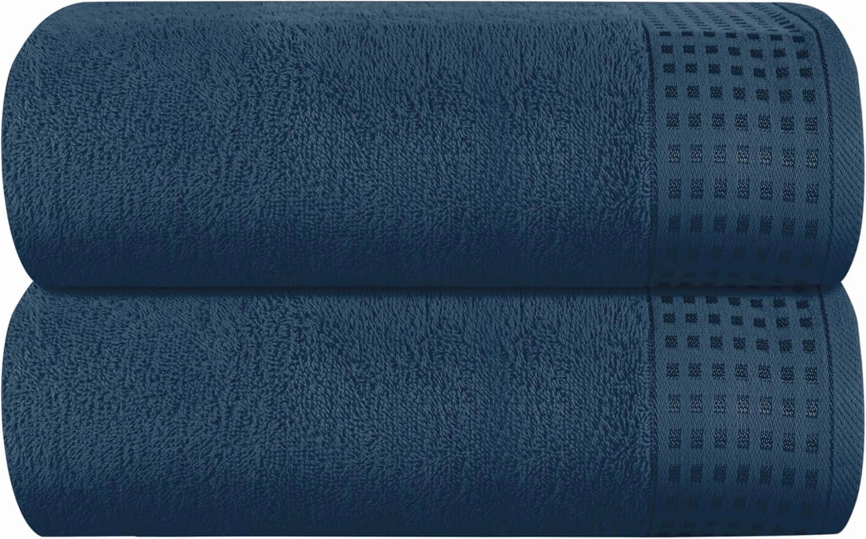 GLAMBURG 100% Cotton Oversized 2 Pack Bath Sheets 35x70, Ultra Soft ...