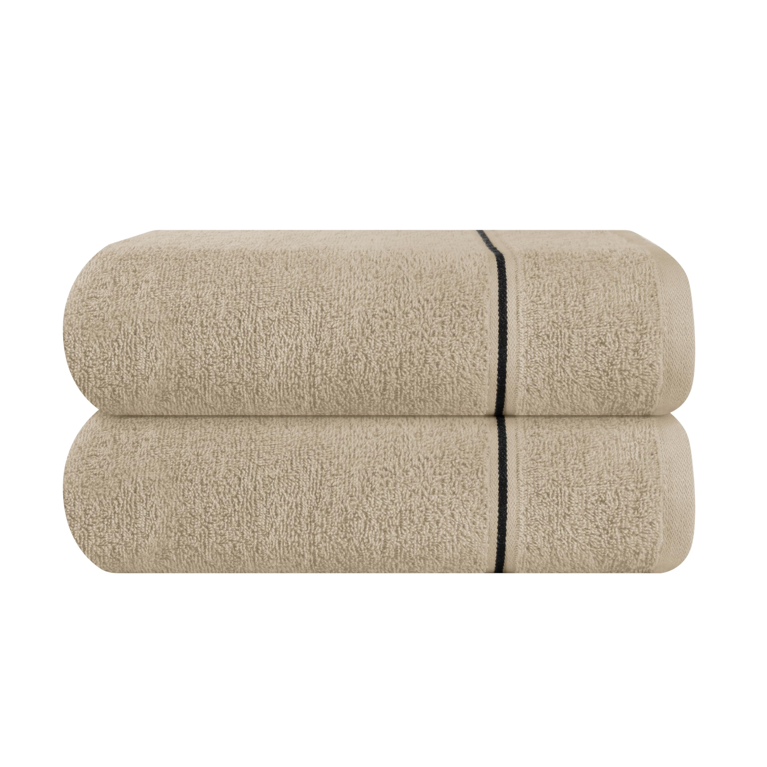 GLAMBURG 100% Premium Cotton 2 Pack Oversized Bath Towel Set 28x55 ...