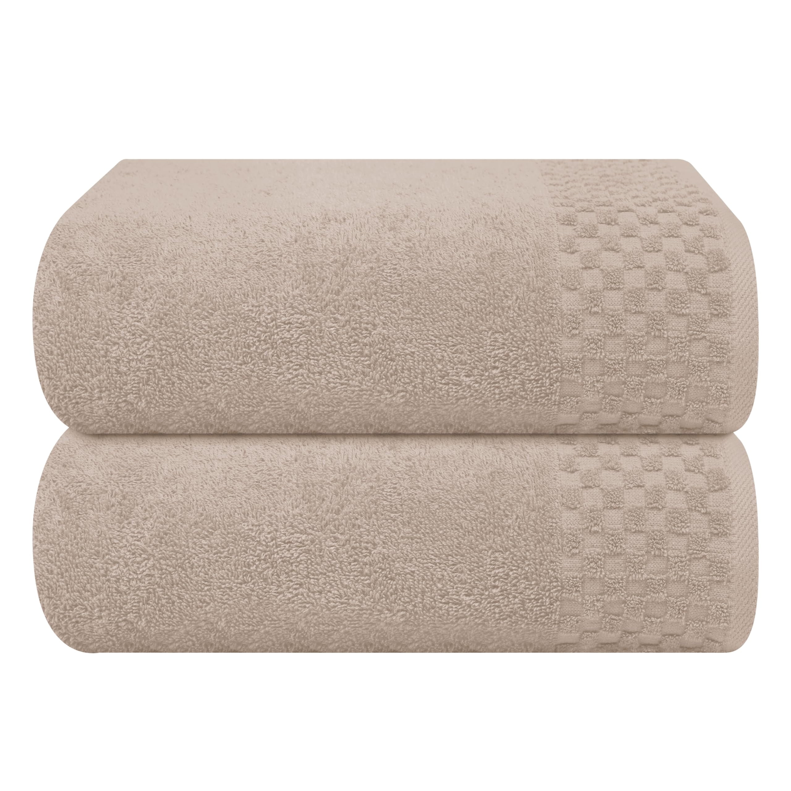 GLAMBURG 100% Premium Cotton 2 Pack Oversized Bath Towel Set 28x55 ...