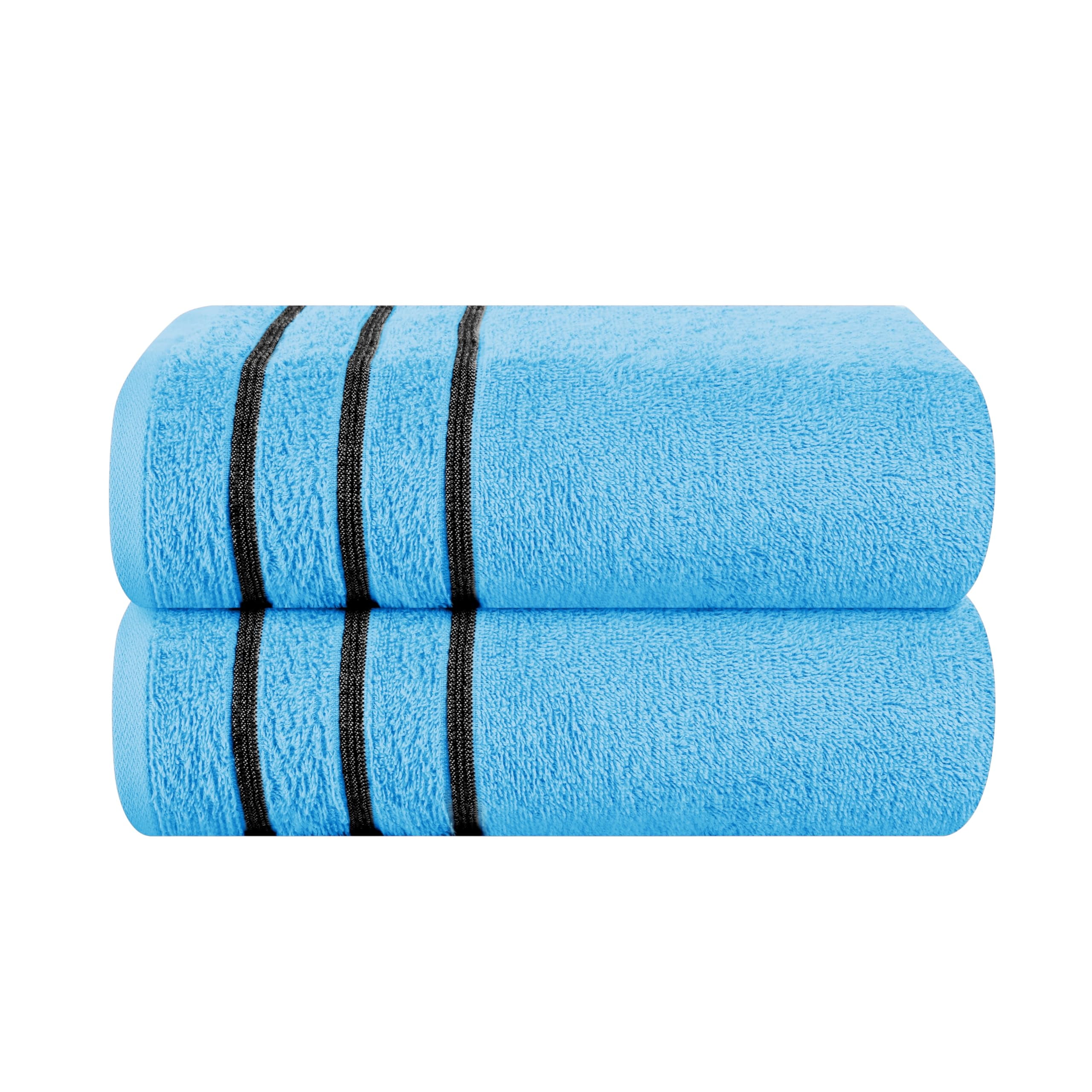 GLAMBURG 100% Premium Cotton 2 Pack Oversized Bath Towel Set 28x55 ...