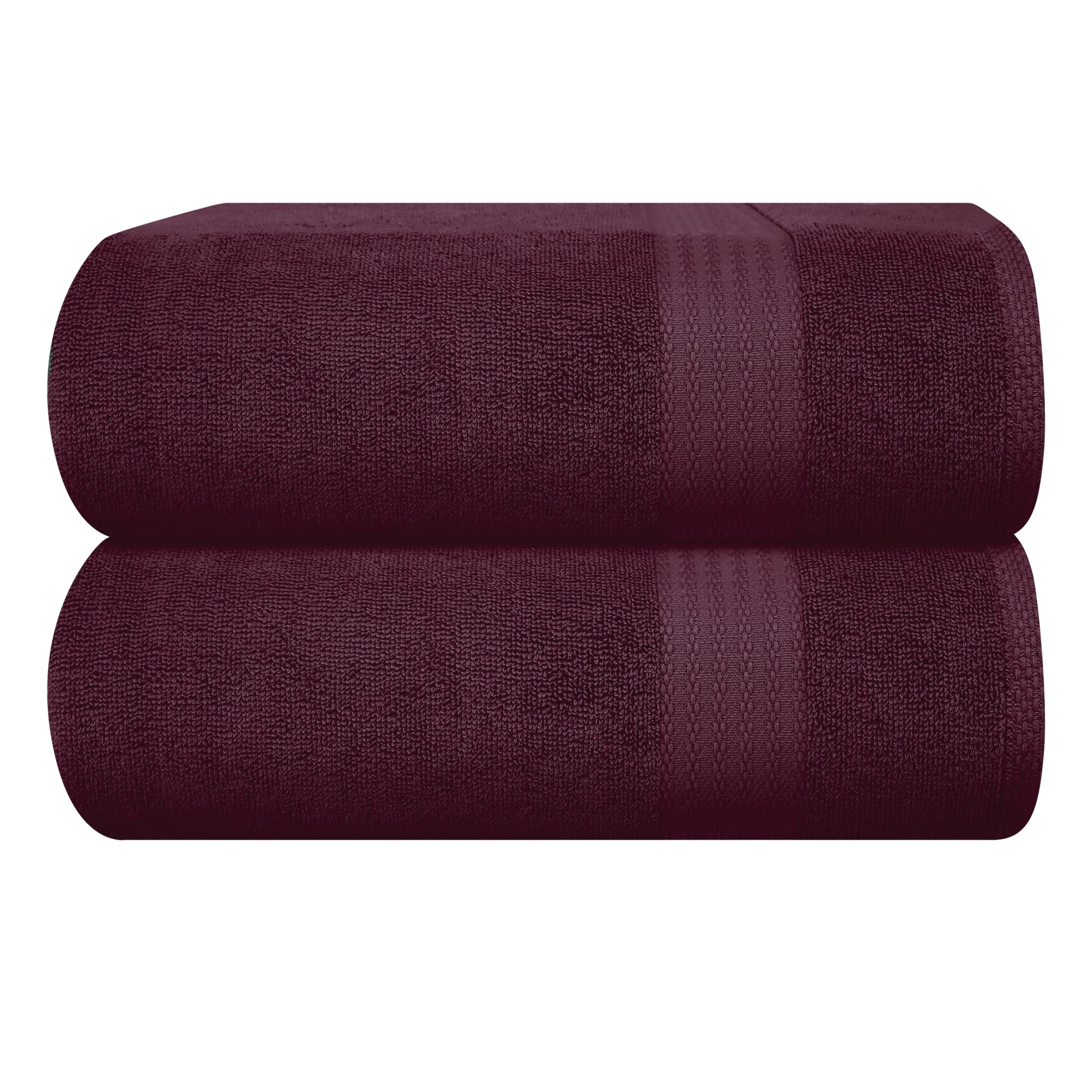 GLAMBURG XL 2-Pack Bath Sheets, 100% Cotton, Soft, Absorbent, Machine ...