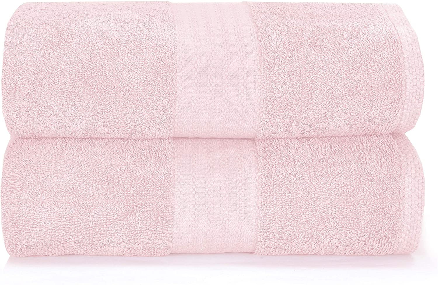 GLAMBURG Premium Cotton Oversized 2 Pack Bath Sheet 35x70-100% Pure ...