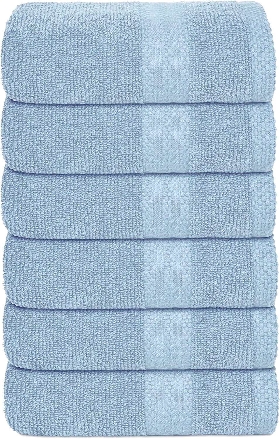 GLAMBURG 6-Piece Hand Towel Set, Ultra Soft, 100% Cotton, Highly ...