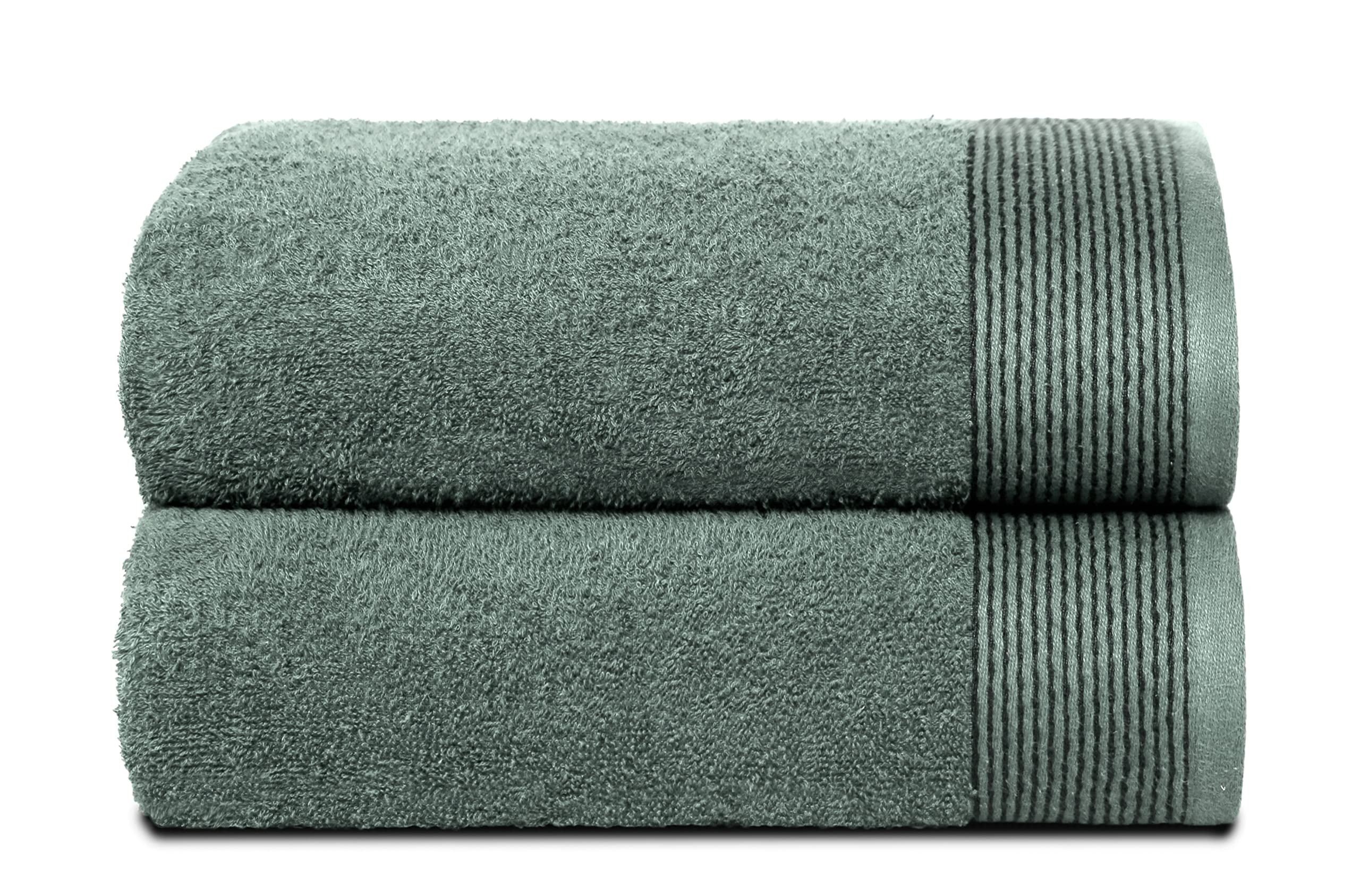 GLAMBURG Ultra Soft Oversized 2 Pack Bath Towel Set 28x55 inches, 100% ...