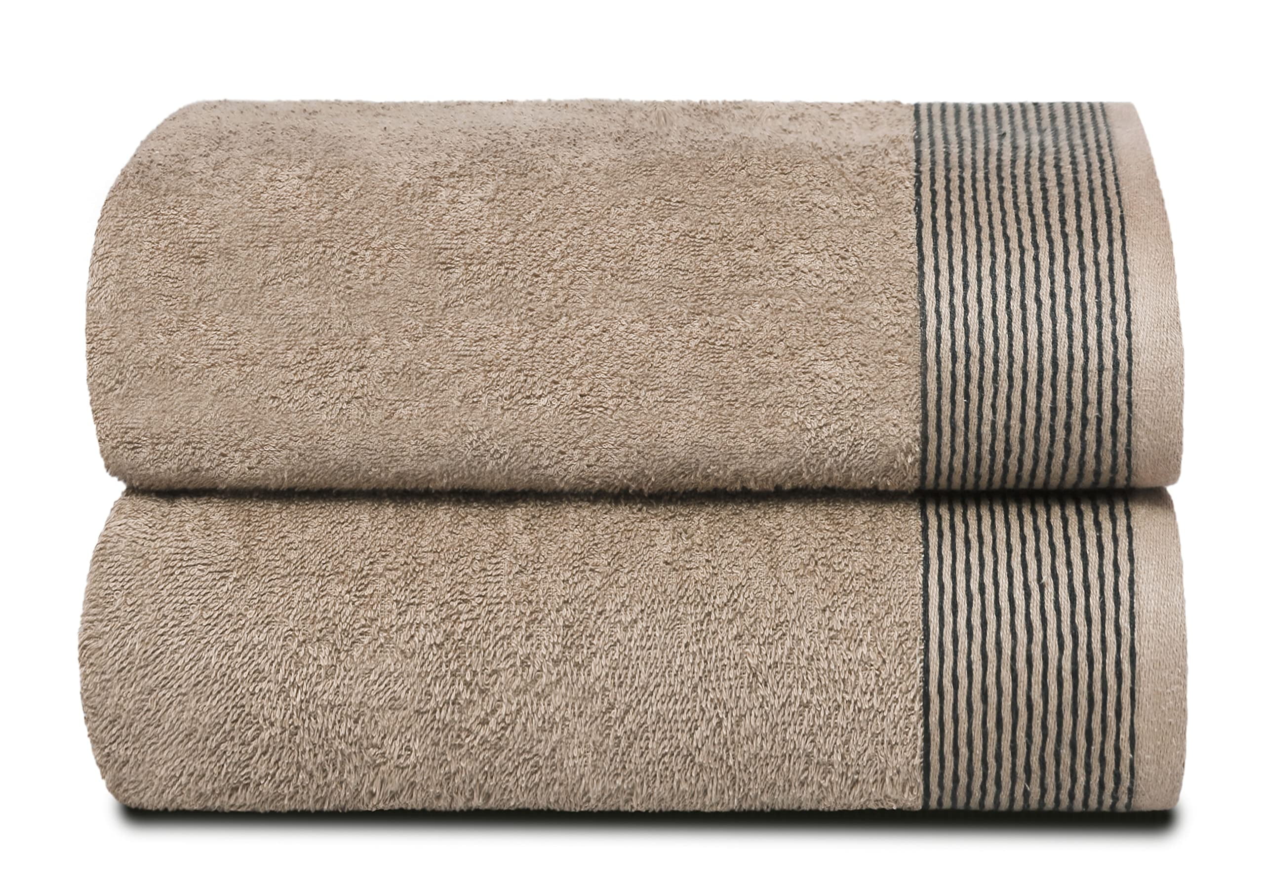 GLAMBURG Ultra Soft Oversized 2 Pack Bath Towel Set 28x55 inches, 100% ...
