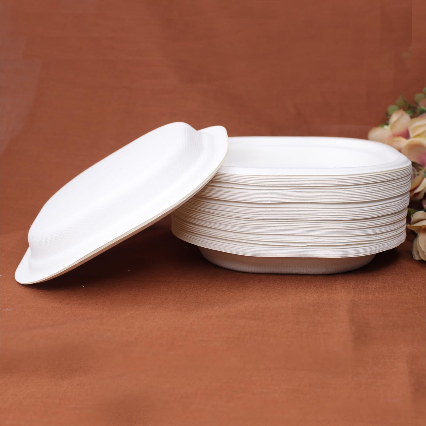 GLAN Disposable Paper Plates for WeddingsBirthdaysParties Square Paper ...