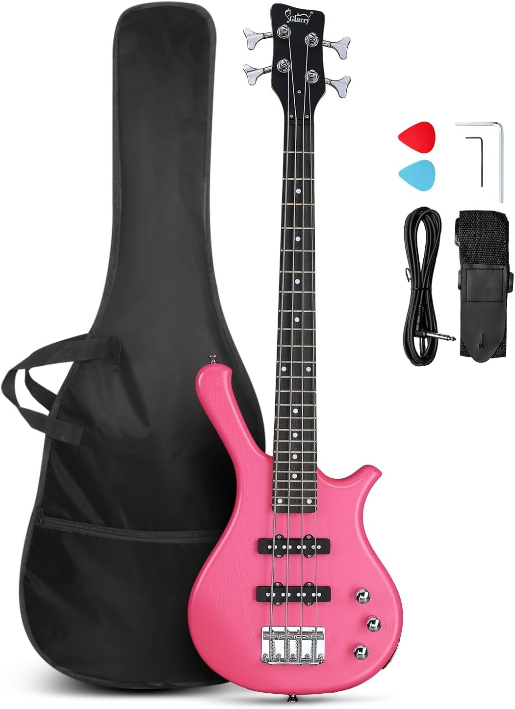 GLARRY 4 String Electric Bass Guitar, 36-inch Bass Guitar Beginner Kit ...