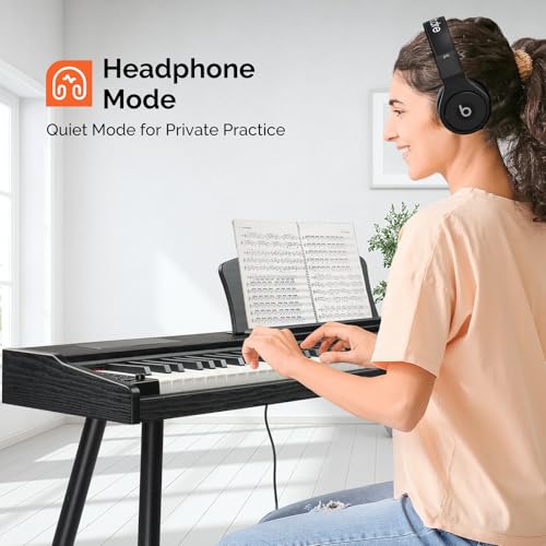 GLARRY Digital Piano Keyboard with Stand, Portable 88 keys Semi ...