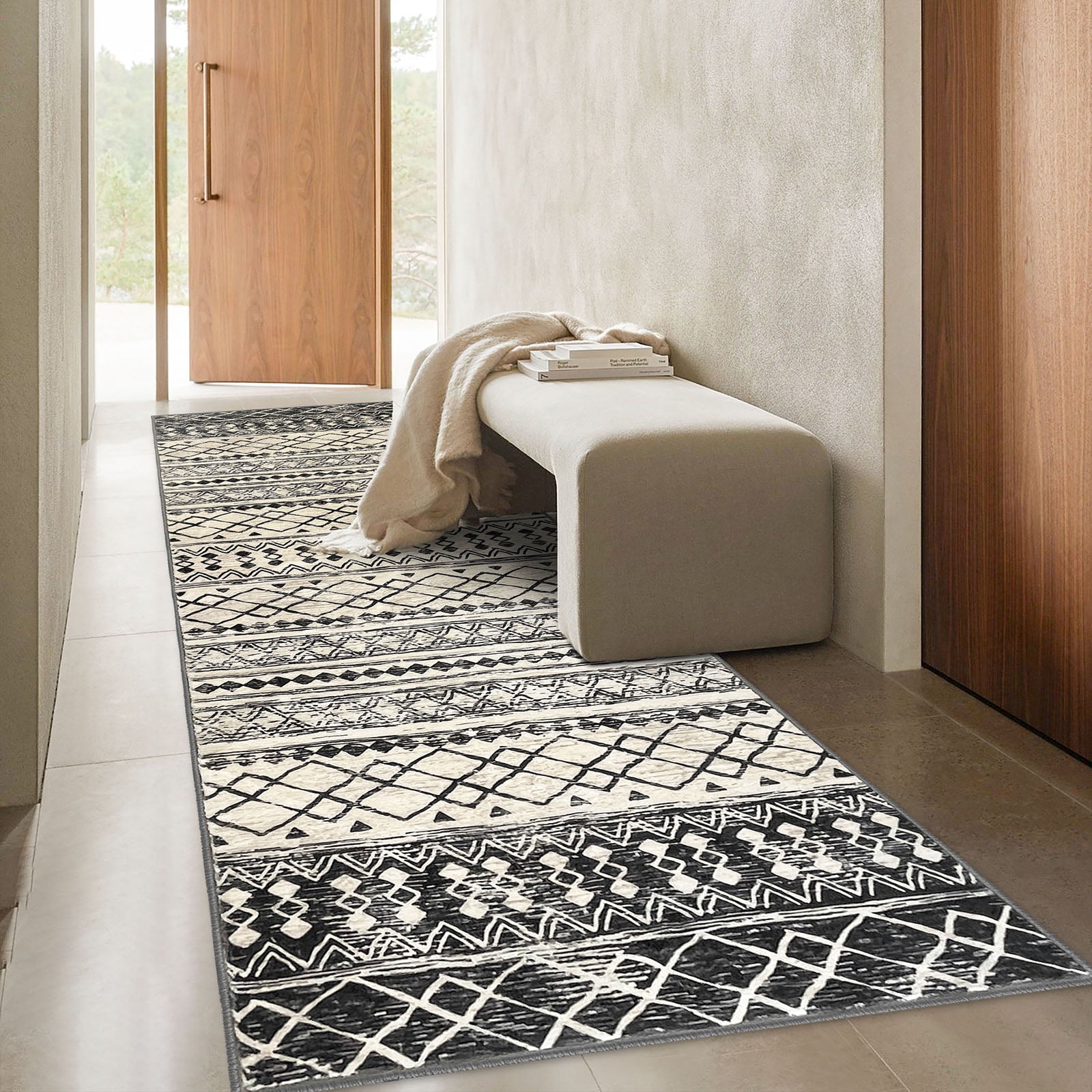 GLATTICE Runners for Hallways 3x8 Moroccan Washable Kitchen Rugs Non ...