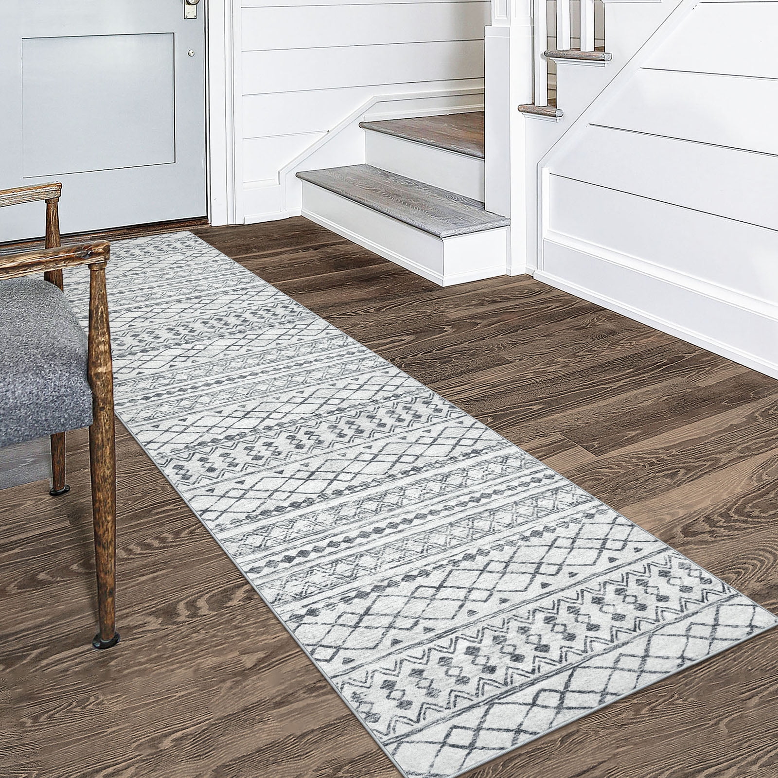 GLATTICE Runner Rug for Hallway 2x8 Grey Washable Runners Non Slip ...