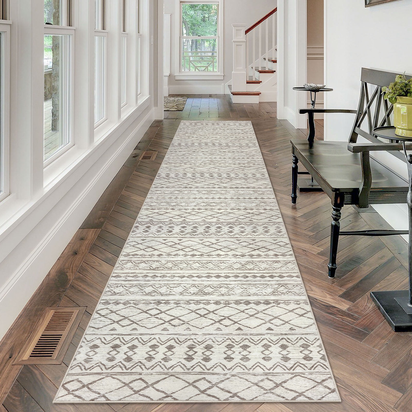 GLATTICE Runners for Hallways 2.6x12 Washable Runners Non-Slip Soft ...