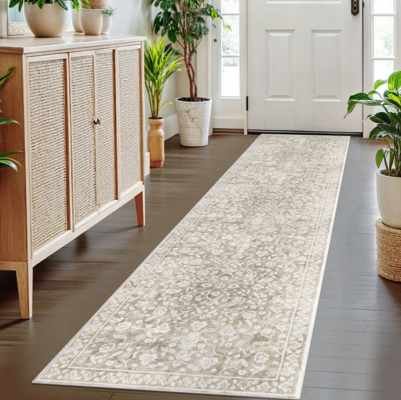 GLATTICE Runners for Hallways 2x6 Vintage Floral Runner Rug Washable ...