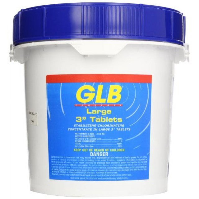 GLB Pool & Spa Products GL Industries GLB71230A 3" Large Tablets, 8 lb ...