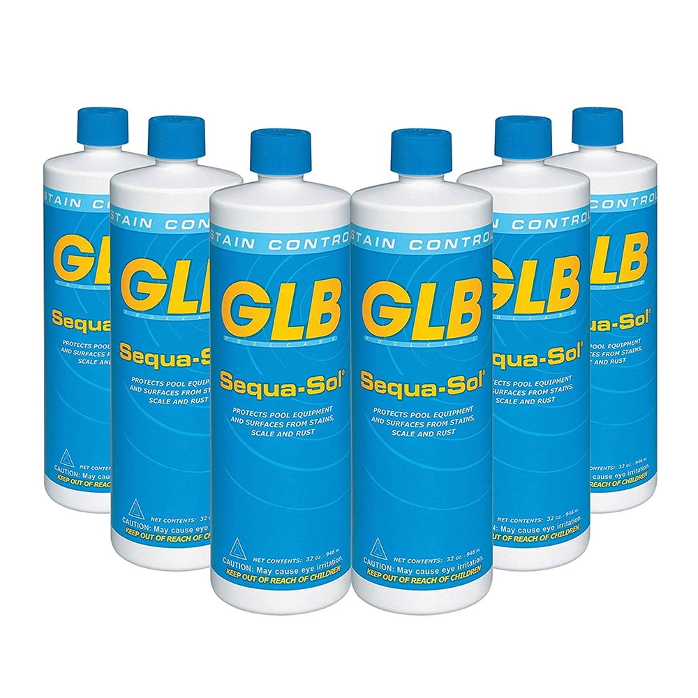 Free Shipping! GLB Sequa-Sol Sequestering Agent Pool Stain Preventer (6 ...
