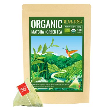 Premium Matcha LOVE Japanese Green Tea Bags with Real Matcha, 10 Count ...