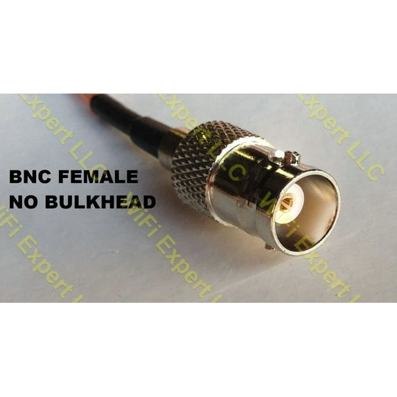 GLEAM- 25 Feet Black Rg-174 Rg174 50 Ohm Coax Cable With Bnc Female On ...