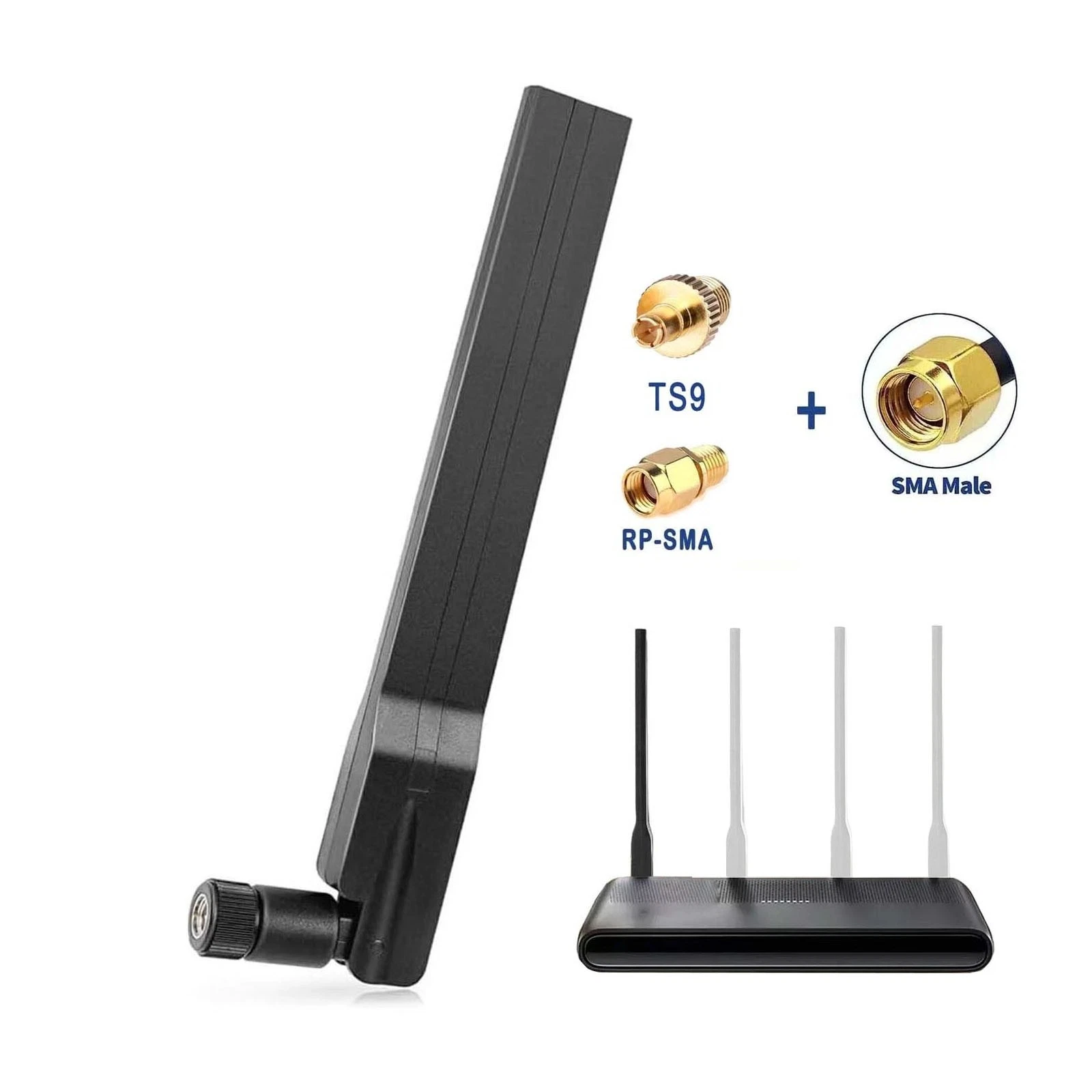 GLEAM- 4G+ Lte 5G Antenna 600-6000Mhz Wifi 6 Ready Sma-Male&Ts9&Rp-Sma ...