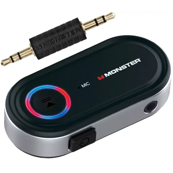 GLEAM- Monster Bluetooth 3.5Mm Aux Audio Receiver Adapter With Voice ...