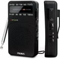 GLEAM- Portable Am Fm Radio Compact Transistor Radio Pocket Radio Black ...