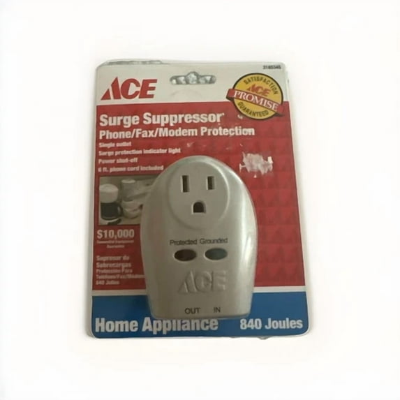 GLEAM- Surge Suppressor Phone Fax Modem Protection Ace Hardware Sealed ...
