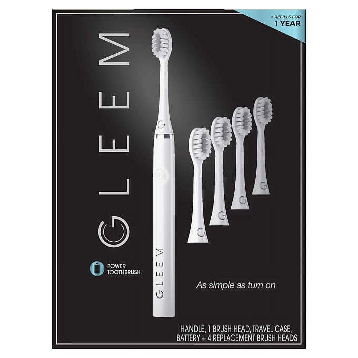 GLEEM White Electric Toothbrush, Battery Powered - Walmart.com