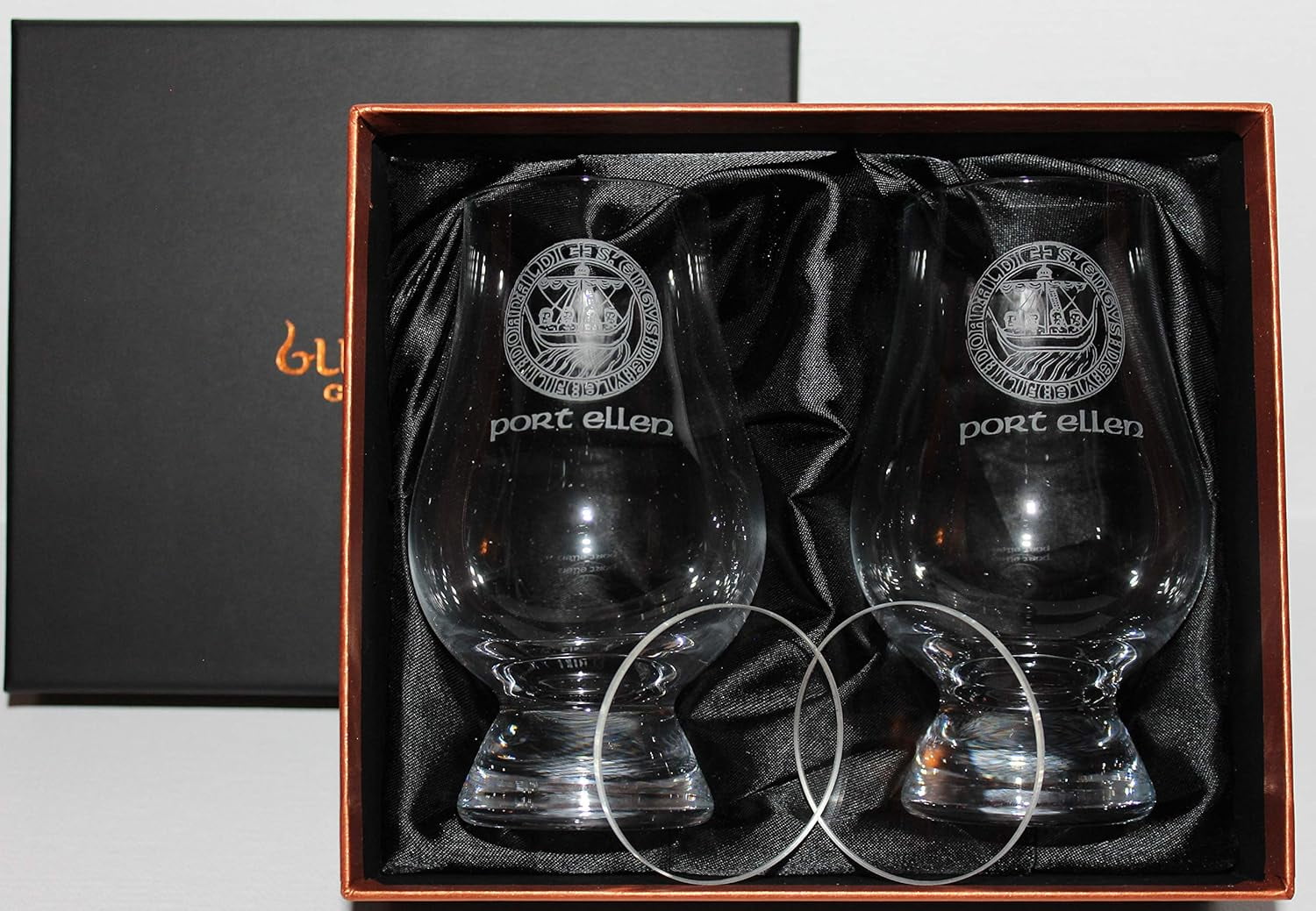 GLENCAIRN PORT ELLEN ISLAY CREST BRANDED WHISKY GLASS, SET OF 2 IN ...