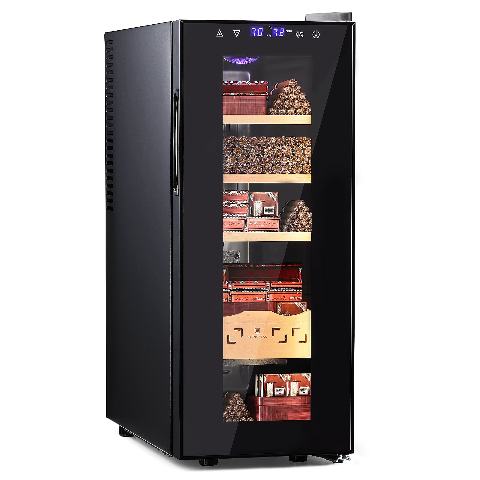 GLENCREAG MNC-4041 35L Electric Cigar Humidor Cabinet for 250 Counts ...
