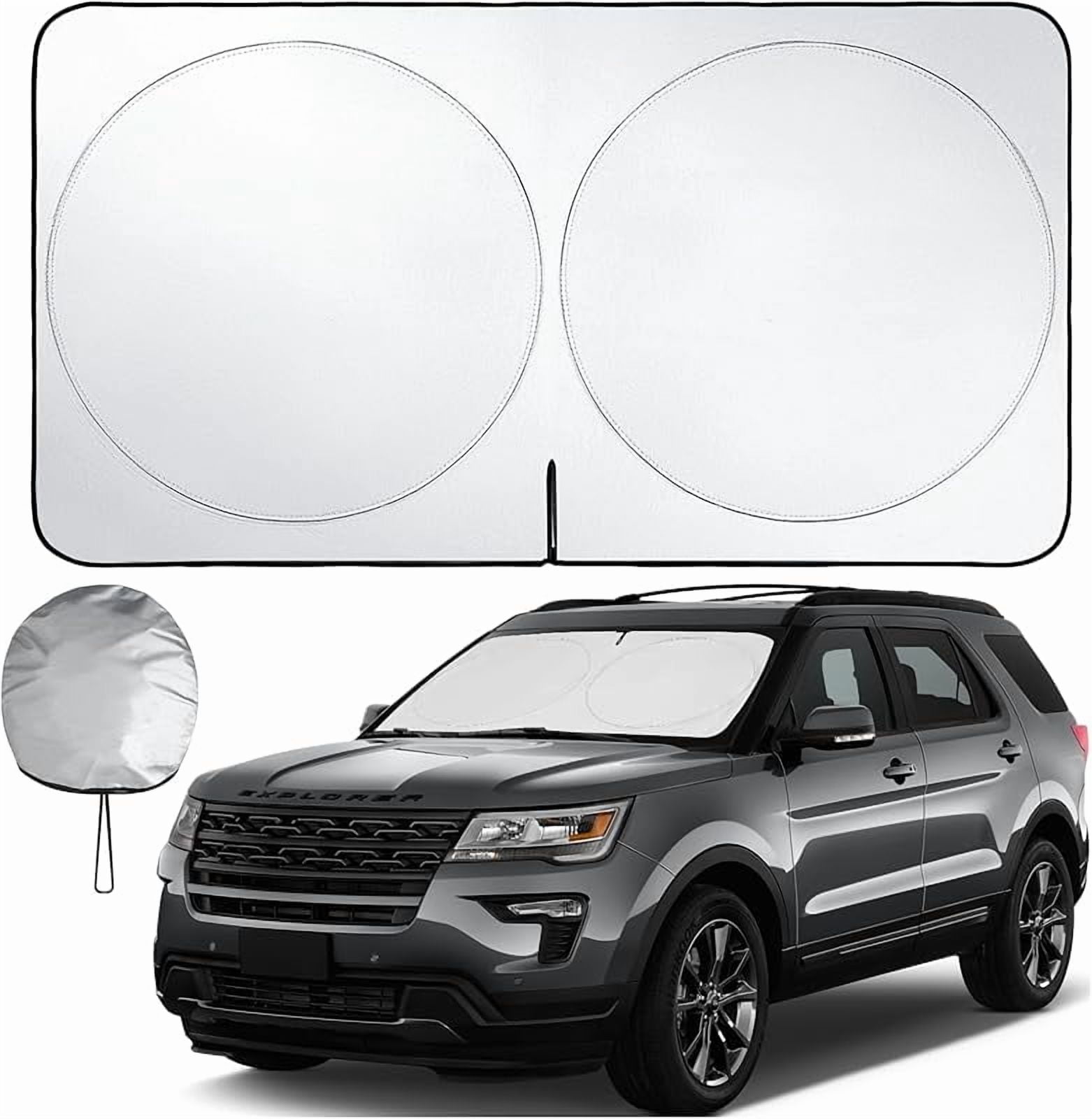 GLFE Windshield Sun Shade - Car Sun Shade Windshield, Foldable UV Ray ...