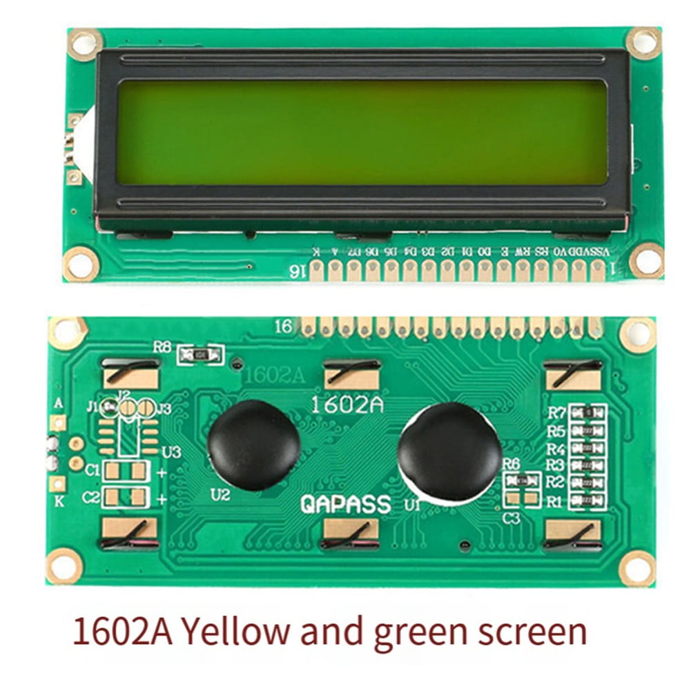 GLFILL 1602 16x2 LCD Module Shield Blue/Yellow Green Backlight 5V LCD ...