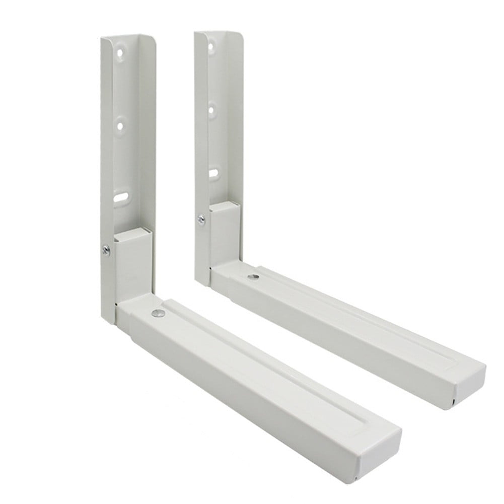 GLFILL 2 Pcs Wall Mounting Microwave Brackets Steel Shelf Extendable ...