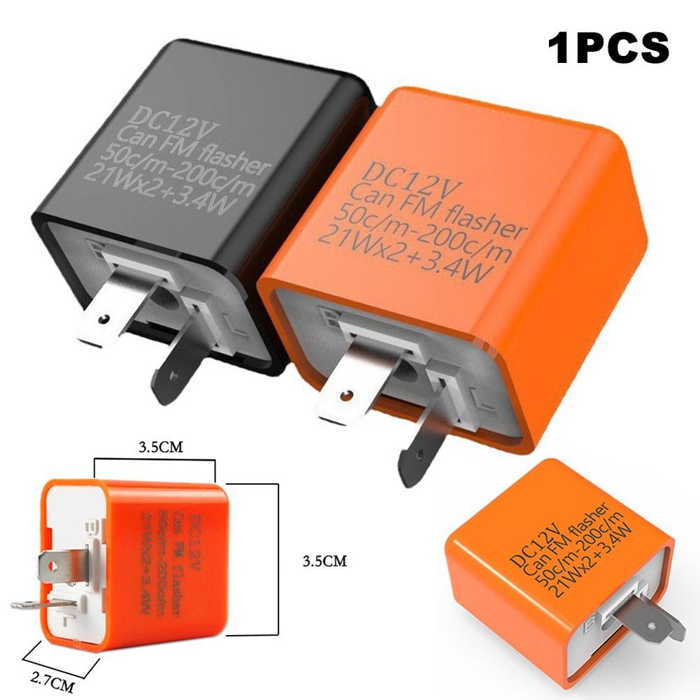GLFILL 2 Pin Electronic Led Flasher Relay Adjustable Speed Turn Signal ...