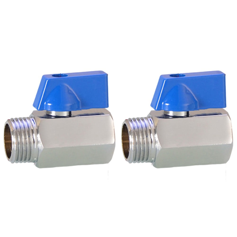 GLFILL 2 pieces mini ball valves, brass ball valve, shut-off switch ...