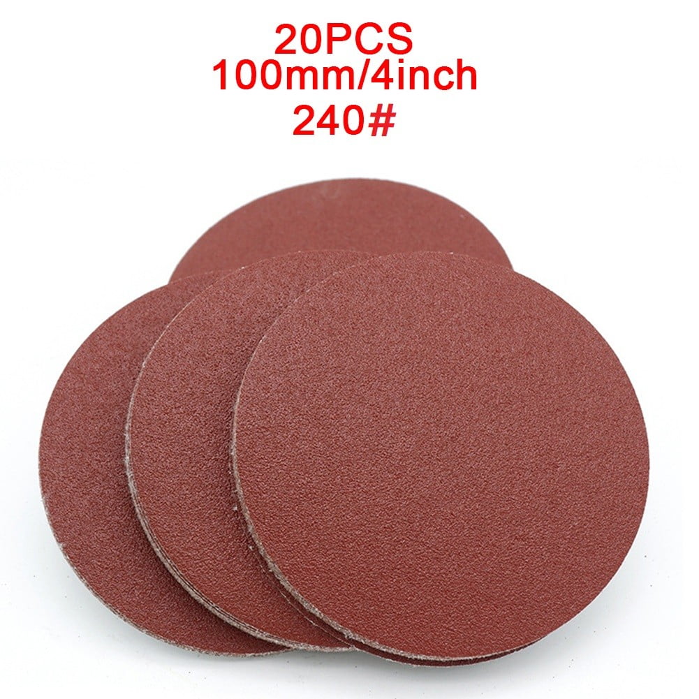 GLFILL 20Pcs 4Inch/100mm 40-2000Grit Special Sandpaper Disk for Round ...