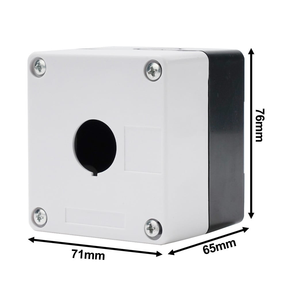 GLFILL 22mm Hole Emergency Stop Push Button Switch Box Waterproof Plastic Control Box - Walmart.com