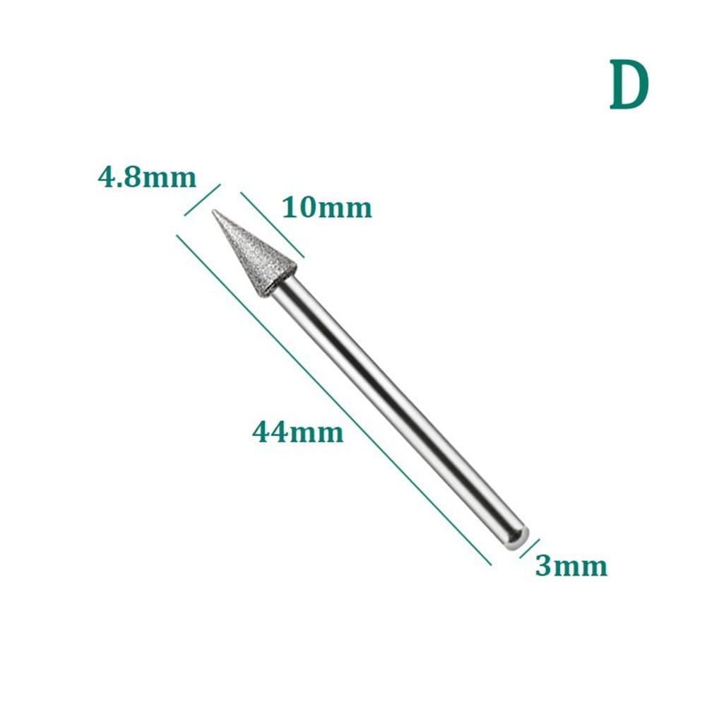 GLFILL 3mm Shank Carving Needle Grinding Rods Mini Drill Diamond ...