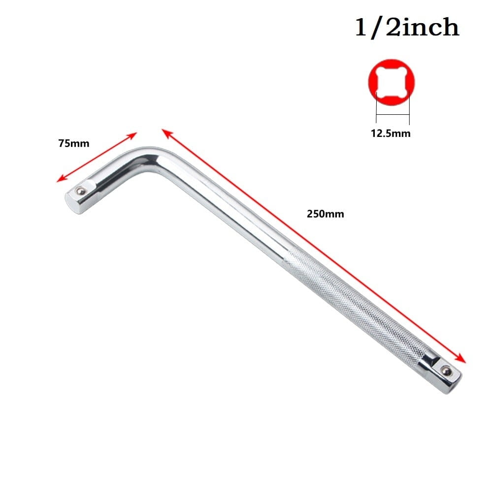 GLFILL Extension L-Type Shaped Double End Non-Slip Socket Bent Bar 1/2 ...