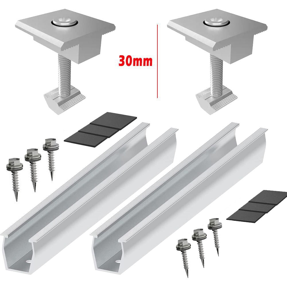 GLFILL Solar Panel Module Aluminum Bracket Rail Fastening rail Trapezoidal Roof Mount - Walmart.com