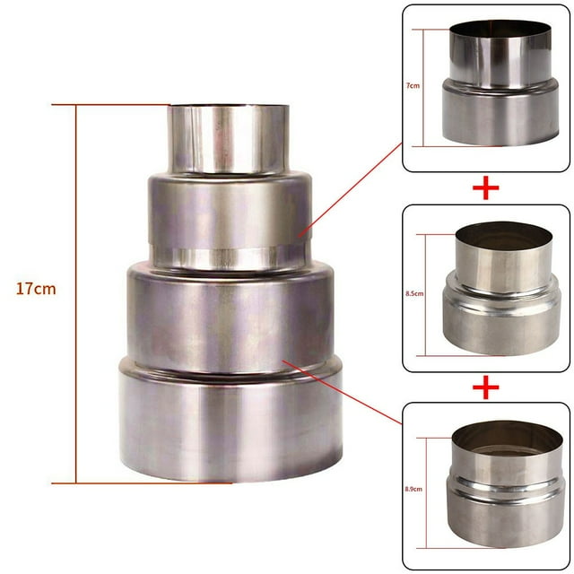 GLFILL Stainless Steel Flue Liner Reducer Tubing Connector Chimney ...