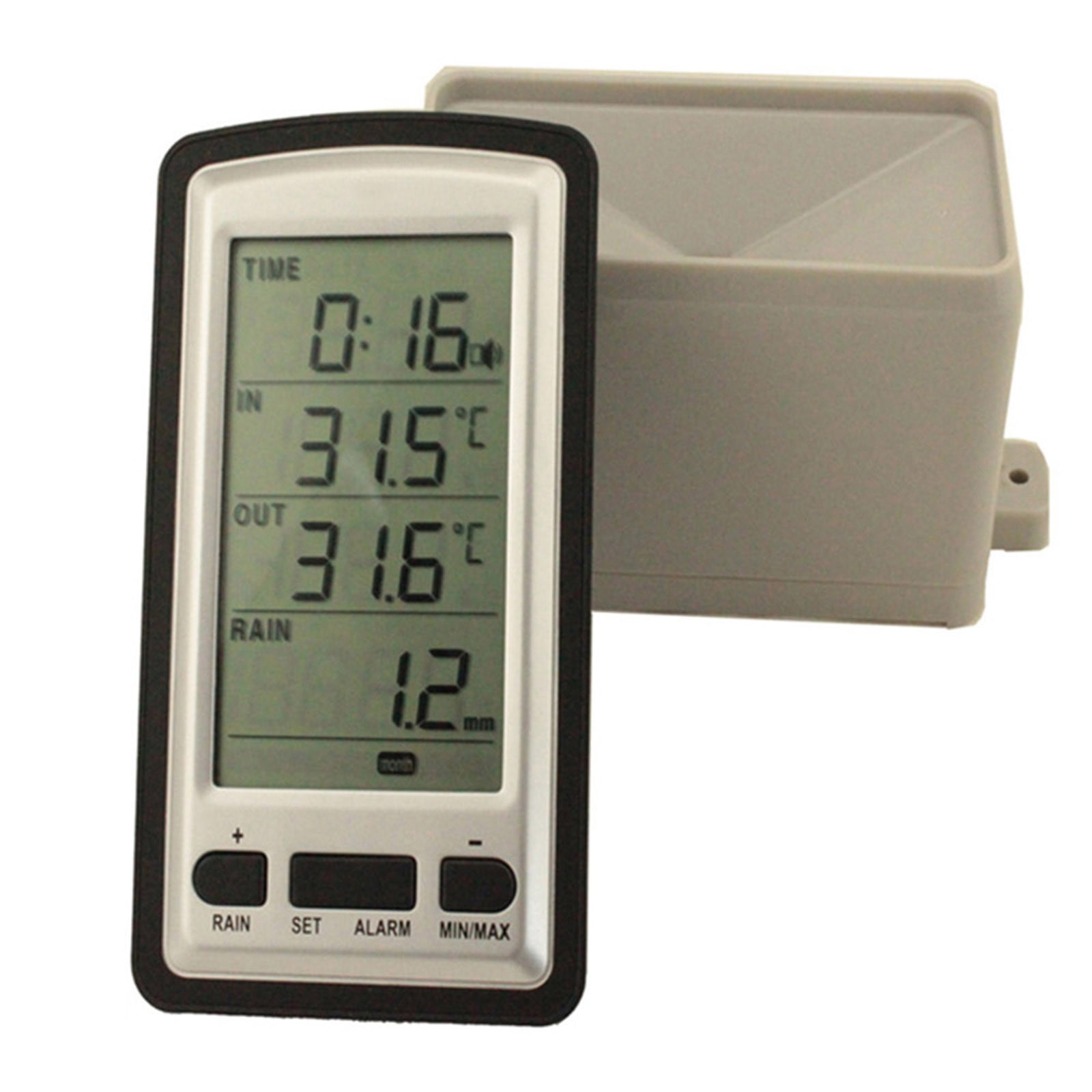GLFILL Wireless Rain Meter Gauge Weather Station indoor/outdoor ...