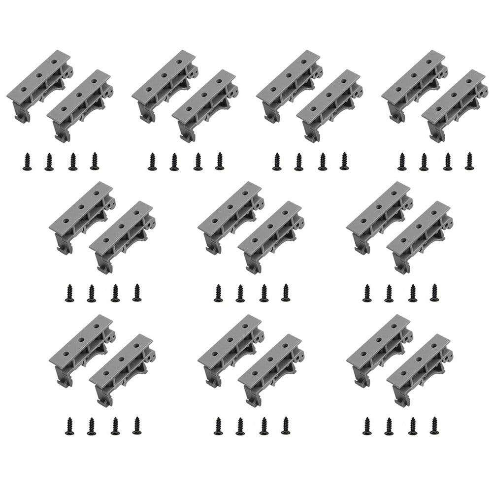 GLFS 10 Sets PCB DIN for C45 Rail Mount Adapter PCB Mount Bracket Clips ...