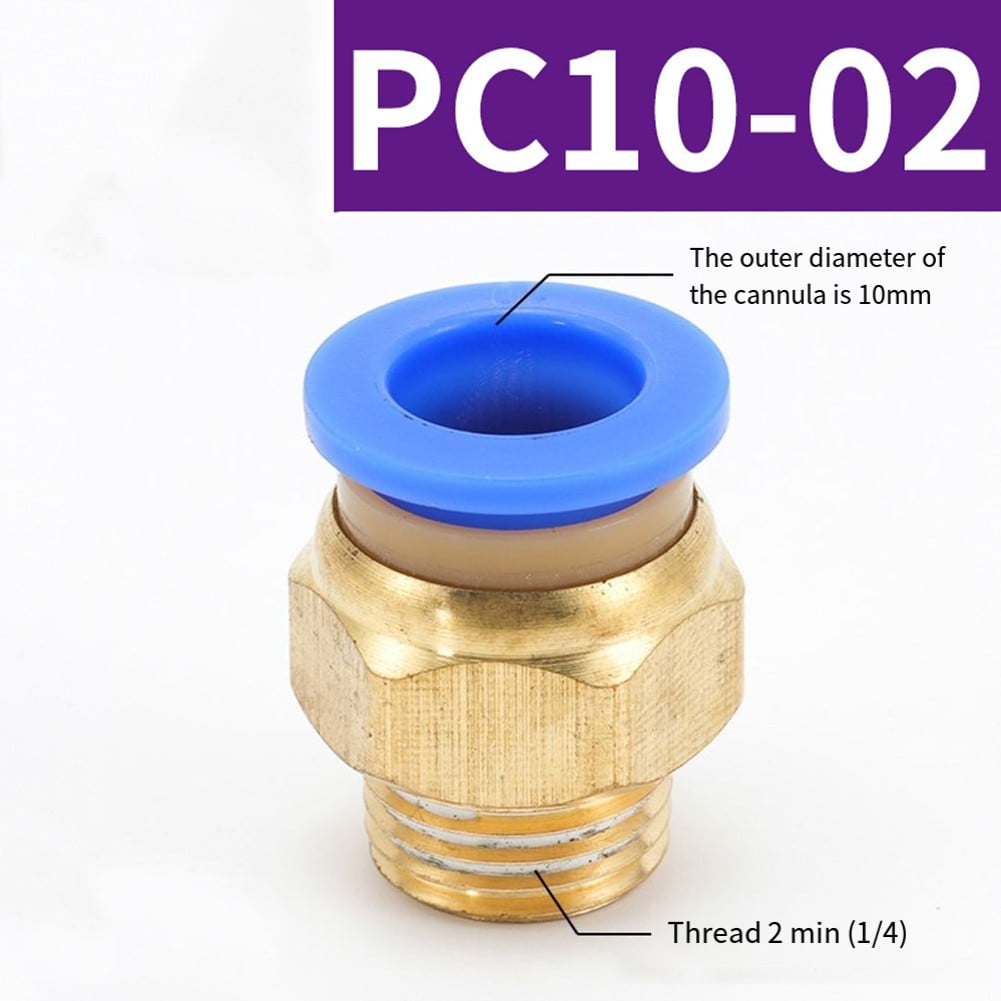 GLFS 10pcs 4mm-16mm Copper Pneumatic Air Connector Adapter M5 1/8" 1/4 ...